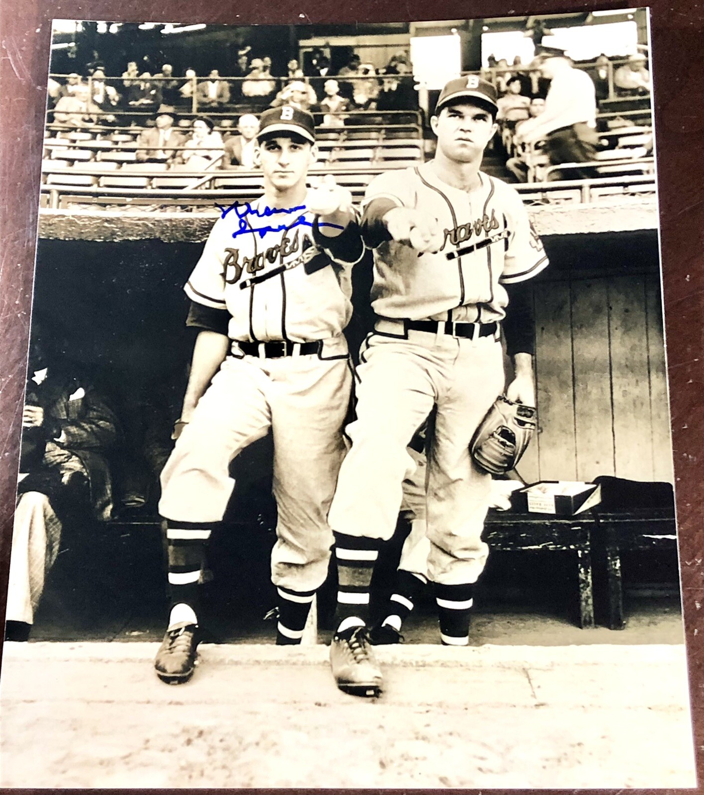 WARREN SPAHN BOSTON BRAVES HOFer auto autograph signed baseball PHOTO ...