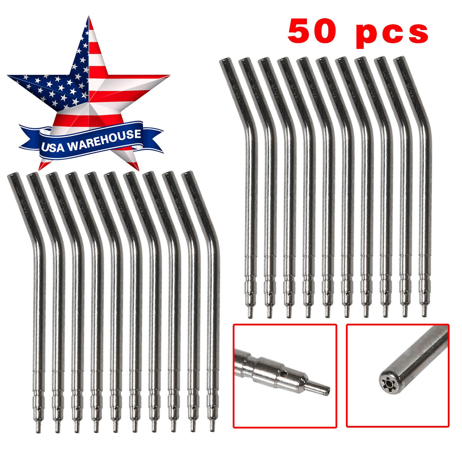 50pcs Dental 3-Way Air Water Syringe Spray Tips Triple Nozzles | eBay