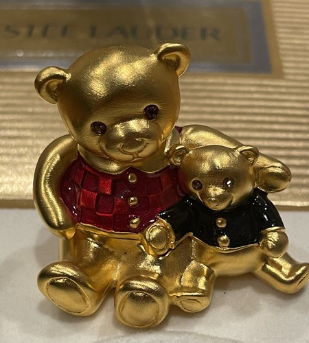 Vintage Estee Lauder BEAUTIFUL TEDDIES Solid Perfume Compact Teddy ...