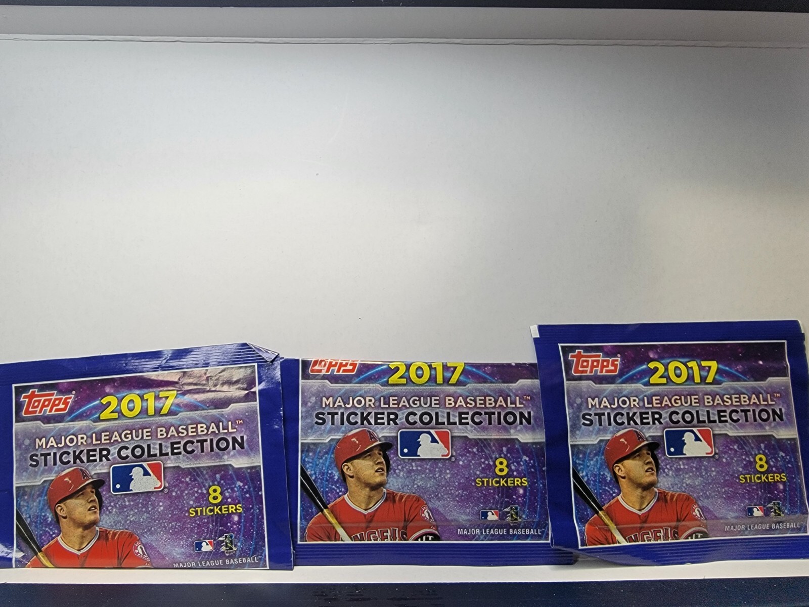 2017 TOPPS MLB STICKER COLLECTION STICKER PACKS=3 Packs, 8/PACK ...