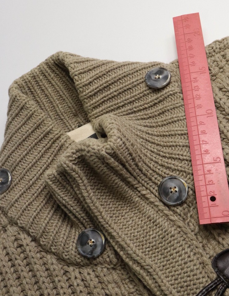 BARK Jumper Men's XL Chunky & Heavy Cardigan Wool Blend Toggles Knit ...