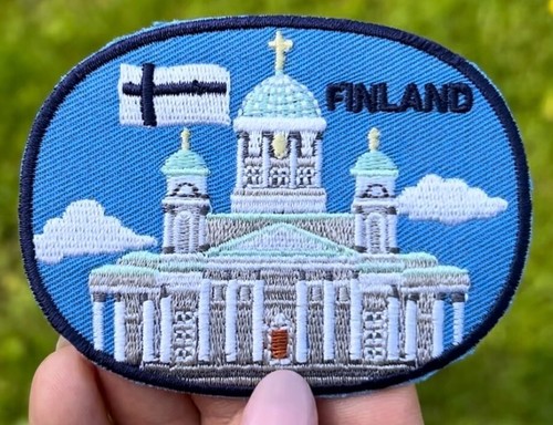 Finland Flag Patch (3") Iron/Sew-on Badge Travel Europe Souvenir Helsinki Emblem | eBay