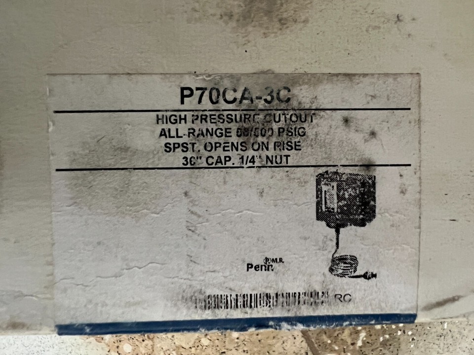 New Johnson Controls Penn P70CA-3C Pressure Control, High, 50 to 500 ...