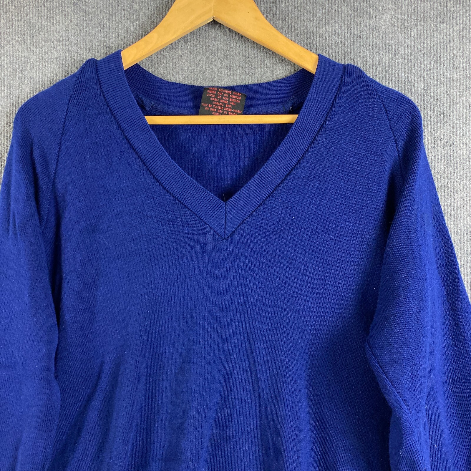 Silver Fleece Jumper Mens 20 / XL Blue Sweater New Wool Vintage ...