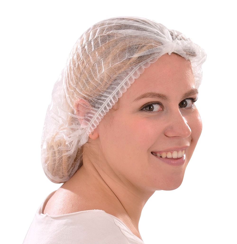 100 Disposable Caps Hair Net Food Catering Kitchen Mob Non Woven ...