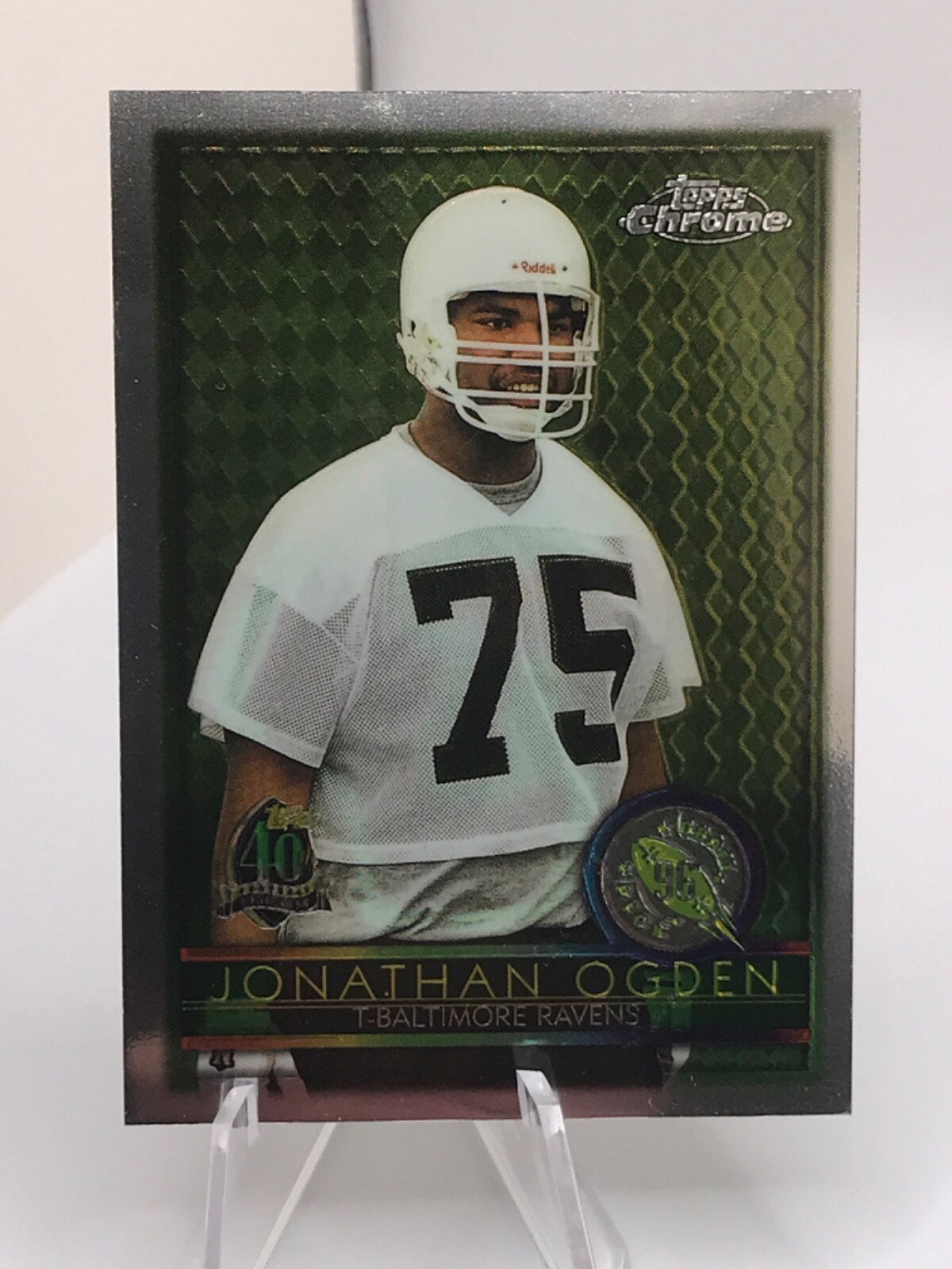 Jonathan Ogden 1996 Topps Chrome #163 Rookie RC HOF Ravens UCLA Sharp ...
