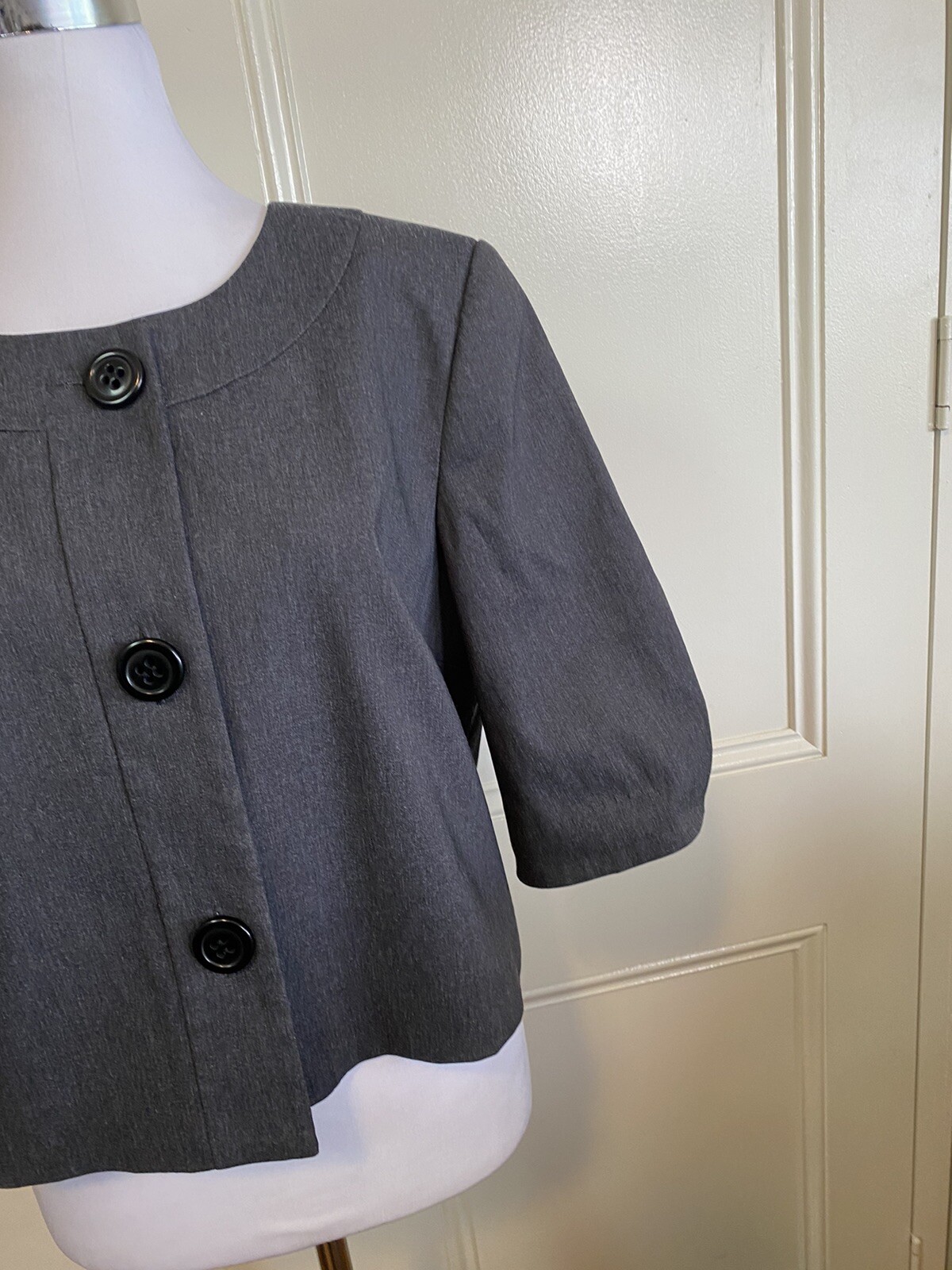 Basque Ladies Size 16 Grey Short Fully Lined Jacket Excellent As New ...