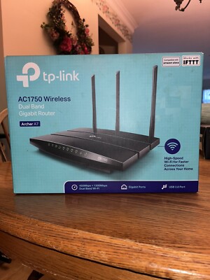 TP-Link Archer A7 AC1750 Wireless Dual-Band Gigabit Router - Black ...