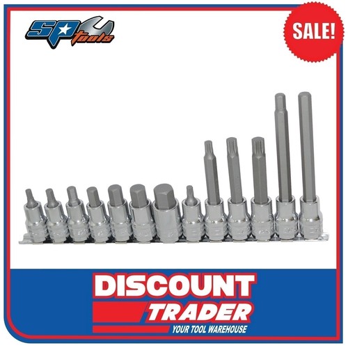 SP Tools 1/2" Square Drive Inhex/Spline Rail Set 13 Piece Metric ...