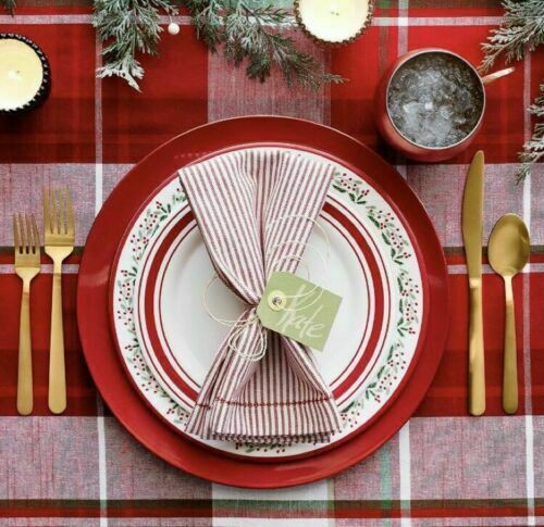 Threshold RED Plate Table Charger - 12.9” Round Plastic Decorative ...