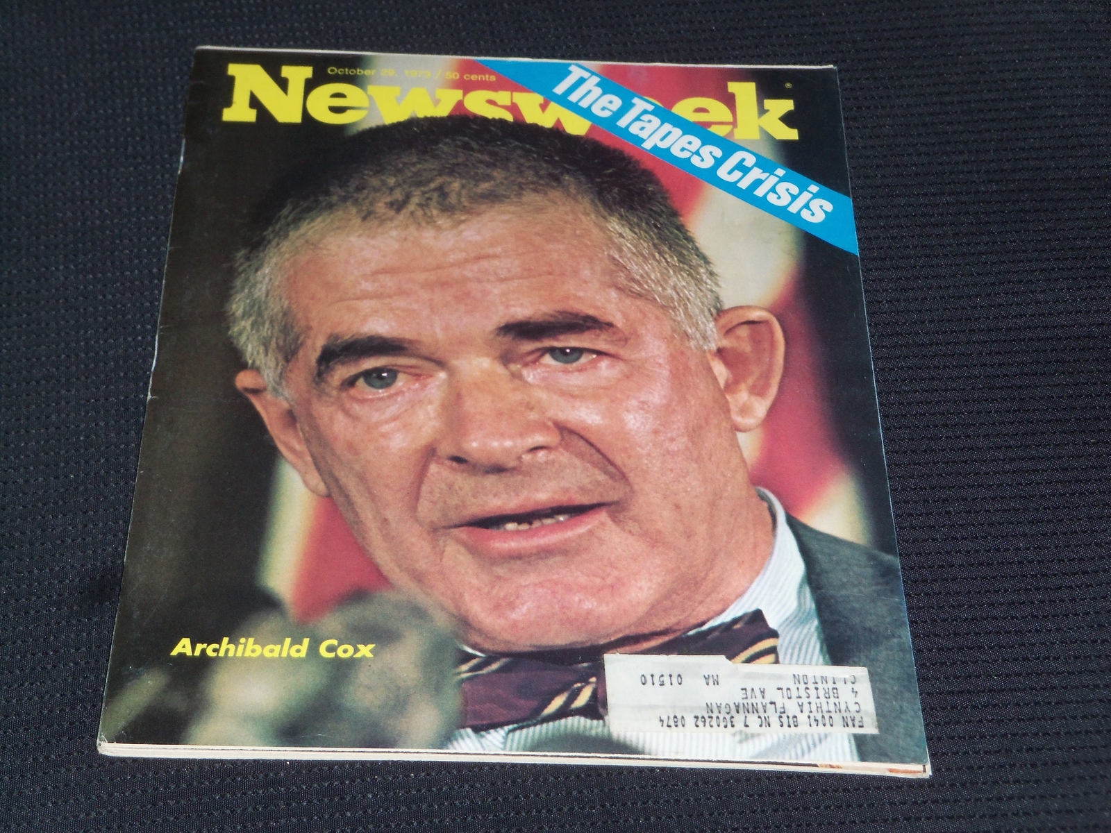 1973 OCTOBER 29 NEWSWEEK MAGAZINE - ARCHIBALD COX NICE FRONT COVER - L ...