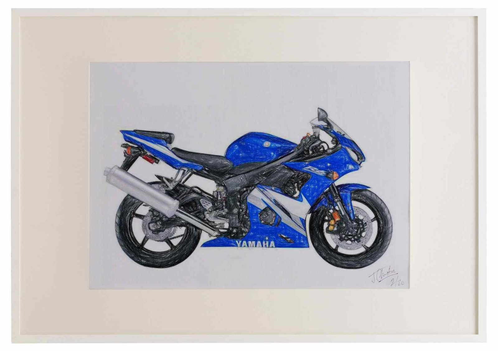 Yamaha YZF R6 2005 A3 framed limited edition print drawing | eBay