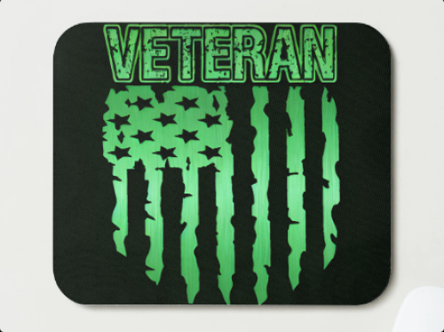Green Veteran Mousepad Mouse Pad Home Office Gift Military Pride USA ...