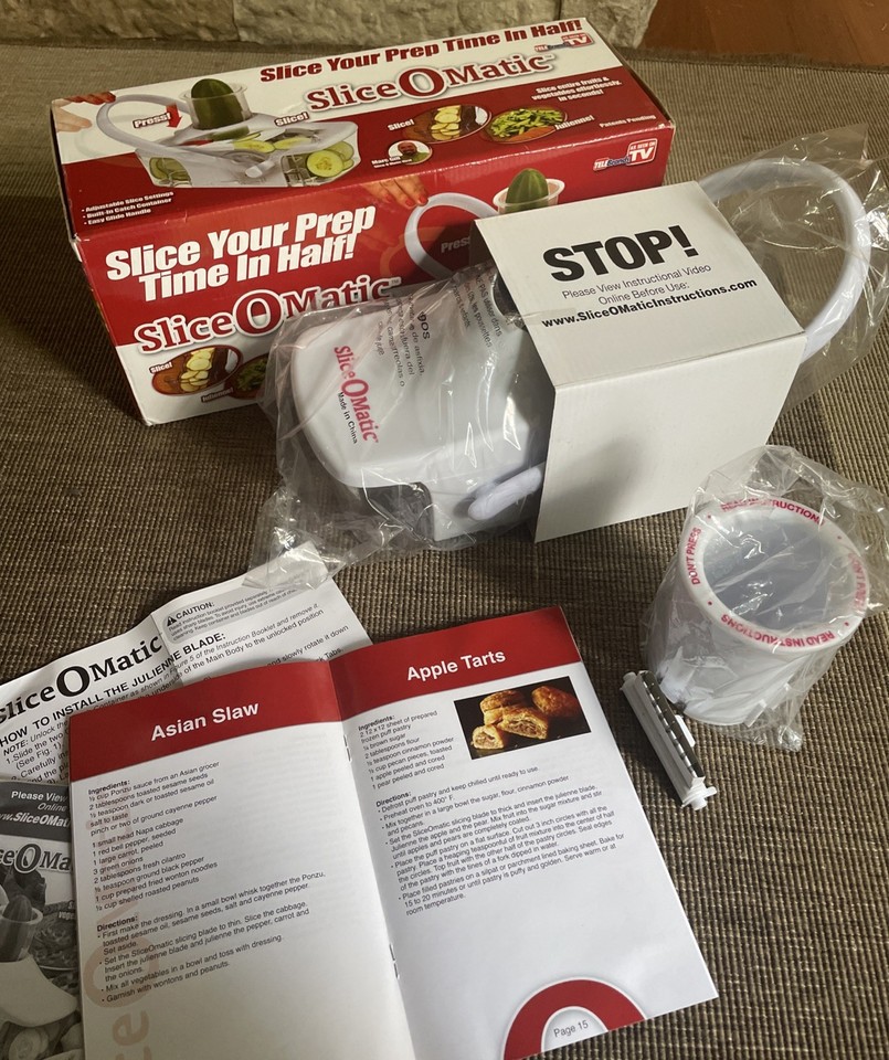 Telebrands Slice-O-Matic Slicer As Seen On TV Adjustable NEW Open Box Excellent | eBay