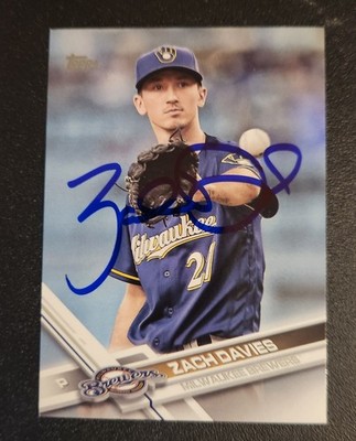 Zach Davies Autograph Signed 2017 Topps Milwaukee Brewers | eBay