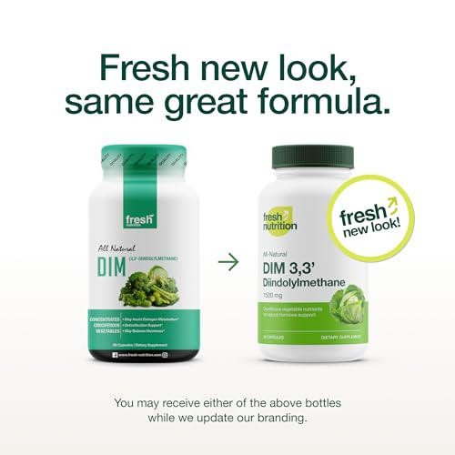 DIM Supplement 500mg - Diindolylmethane for Estrogen Metabolism ...