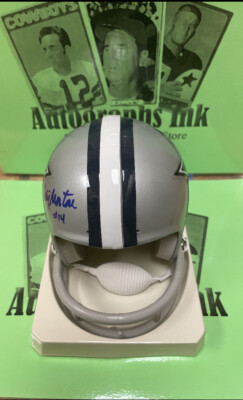 Craig Morton Autographed Dallas Cowboys 2 Bar Two Mini Helmet K38 | eBay