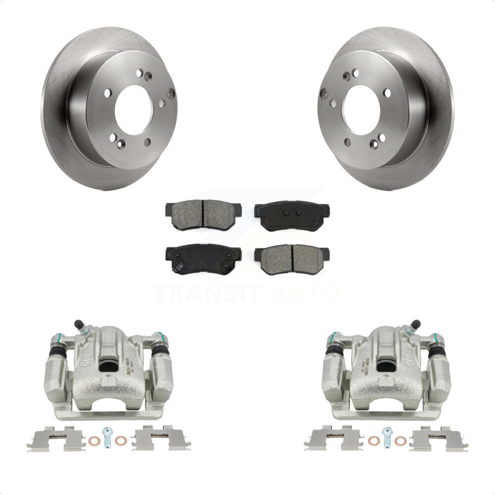 For Hyundai Sonata Kia Optima Rear Brake Caliper Rotor And Semi ...
