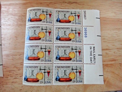 block 8 1975 US Stamps 13cent Chemistry Science Stamps #1685 | eBay