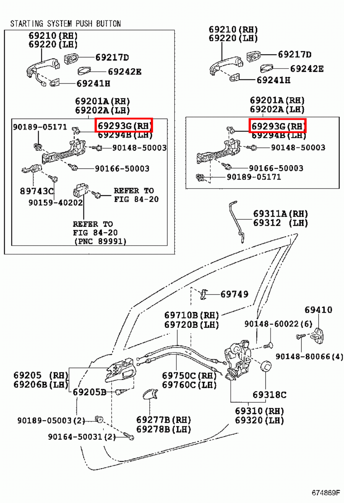 Genuine Lexus IS350 GSE36 GSE31 Front RH Outer Door Handle Rod Clip | eBay