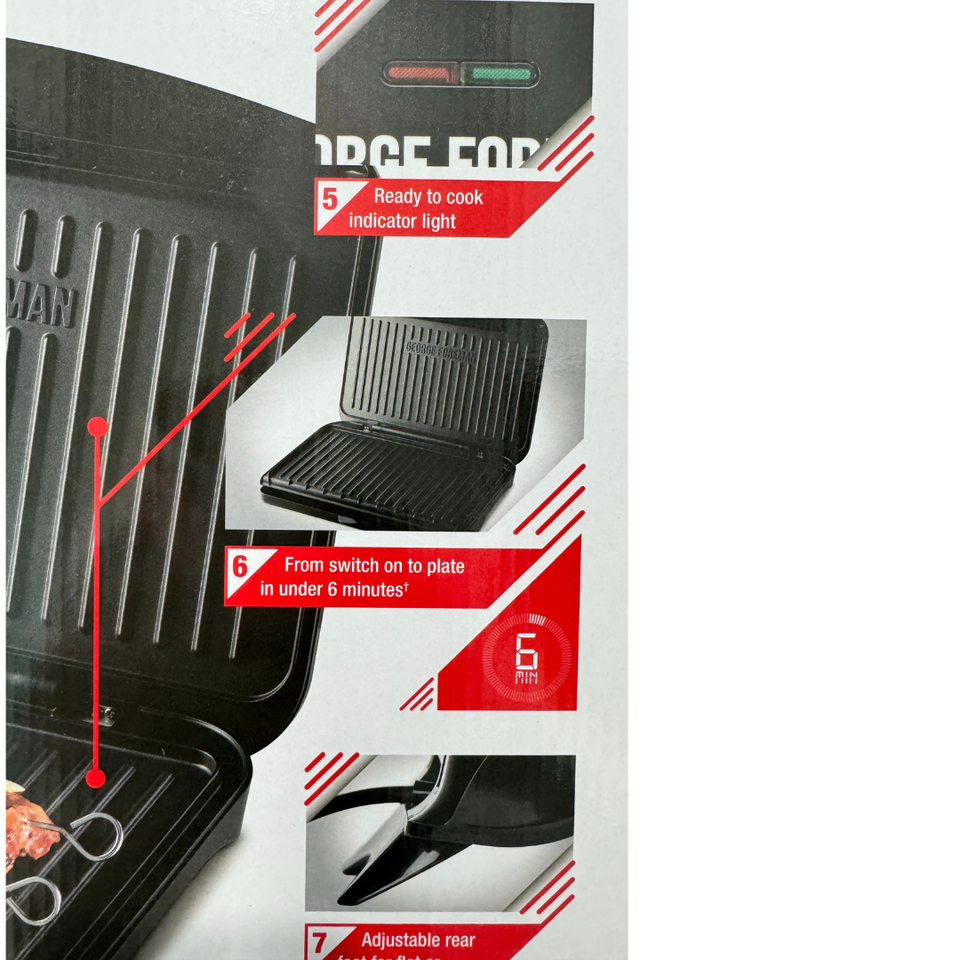 George Foreman Large Grill Versatile Griddle Hot Plate Toastie Machine ...