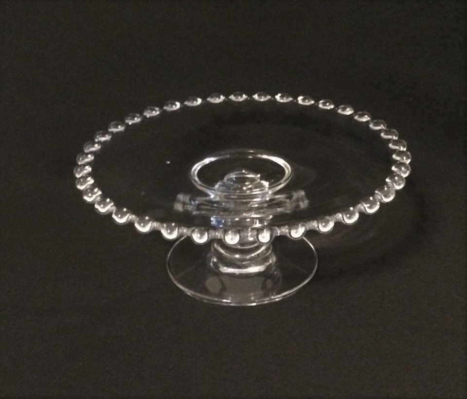 Imperial Candlewick Clear Small Footed Tibbit Serving Tray 3" Tall 6 ...