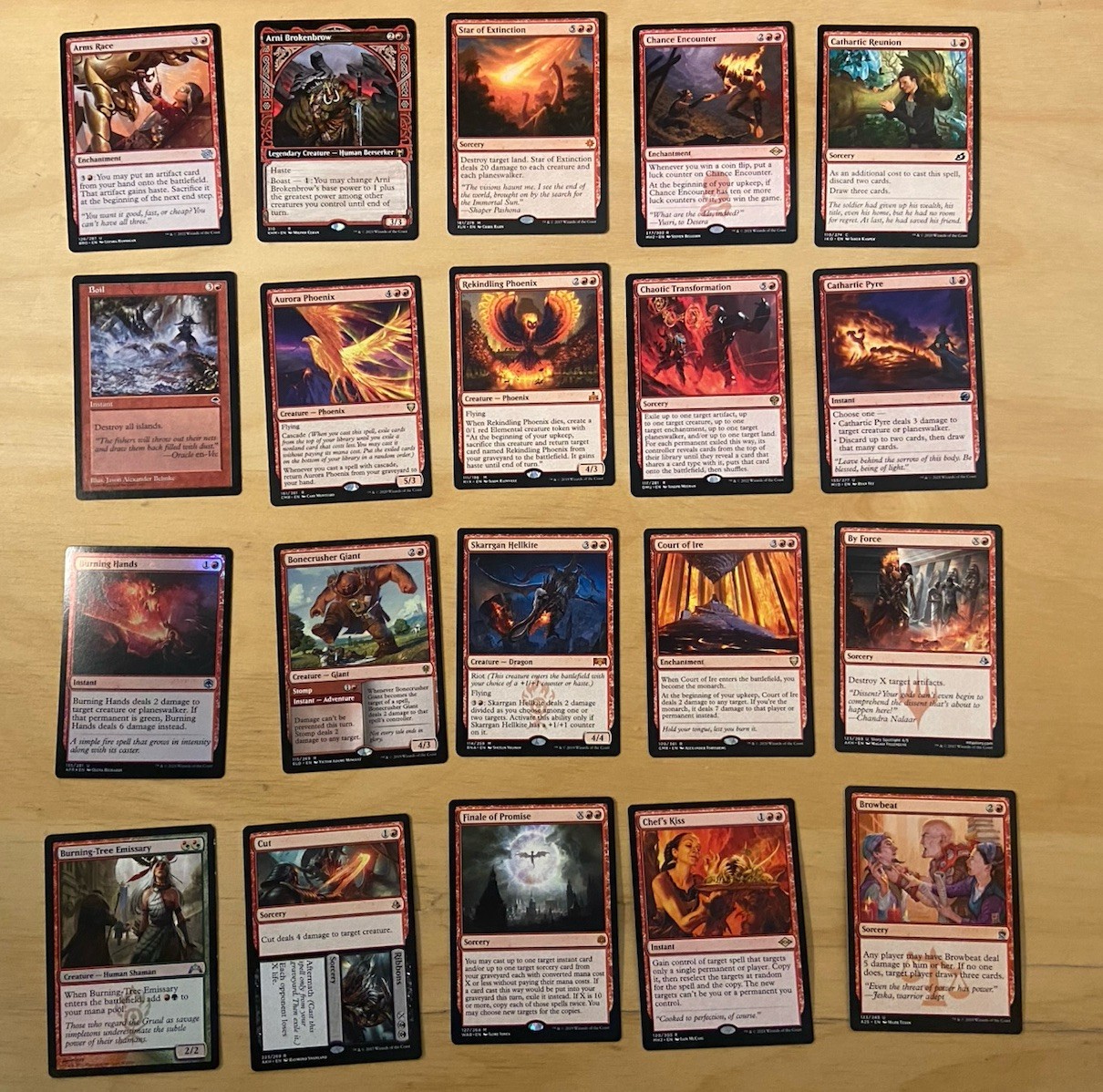 Magic The Gathering Lot Of 20 Red Cards Including Rares and Mythics NM ...