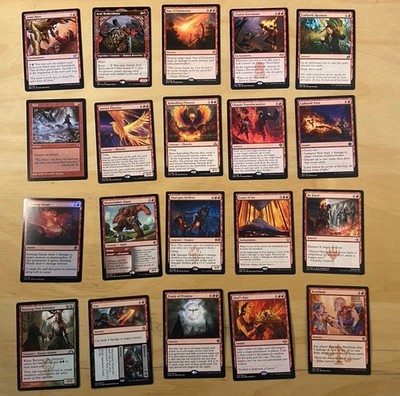 Magic The Gathering Lot Of 20 Red Cards Including Rares and Mythics NM ...