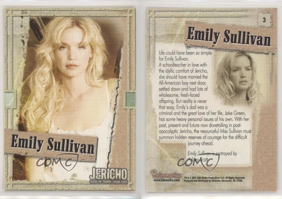 2007 Inkworks Jericho Season 1 Emily Sullivan Ashley Scott #3 07oj | eBay