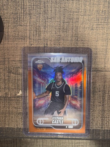 2024-25 Topps Chrome Stephon Castle RC /25 Orange Refractor | eBay