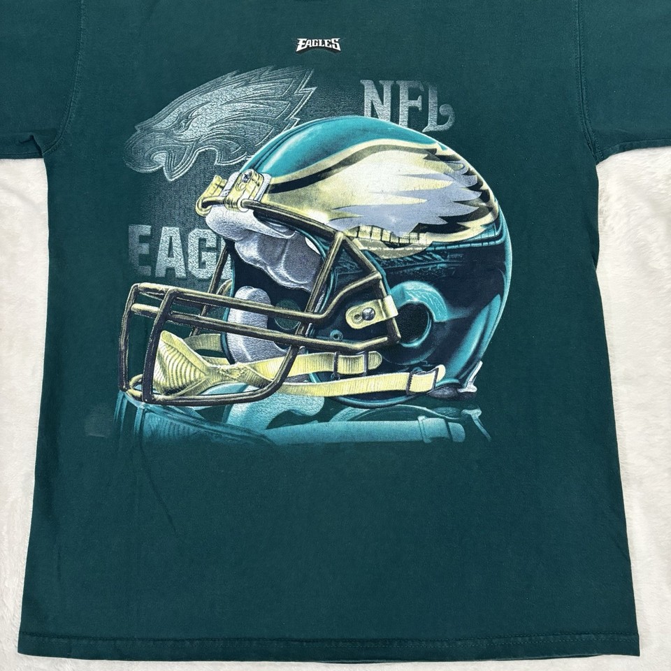 Vintage Philadelphia Eagles T Shirt Size Medium/Large 90s NFL Helmet ...