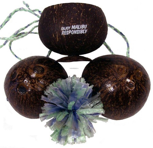 Malibu Goblet Coconut Shell Bra Fancy Dress Up Beach Laua Party Mid ...