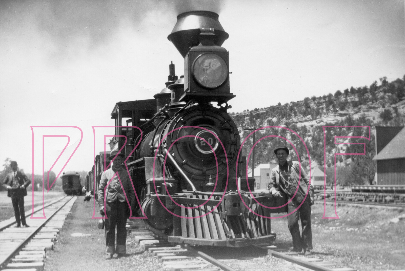 Rio Grande Southern (RGS) Engine 20 with Crew at Dolores in 1906 - 8x10 ...