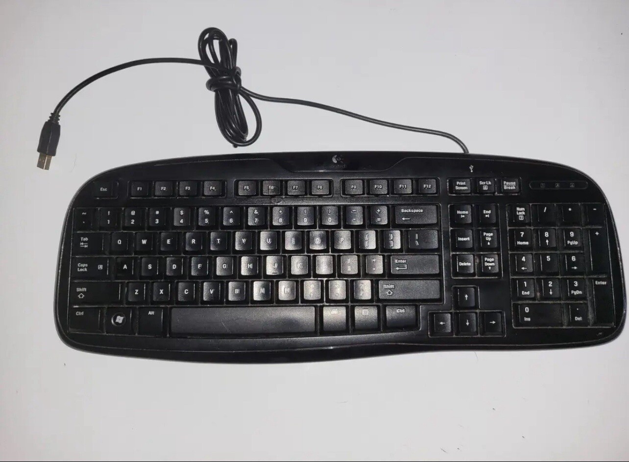 Logitech Standard Wired Classic Keyboard 200, Y-UR83, Black, MPN 868017 ...