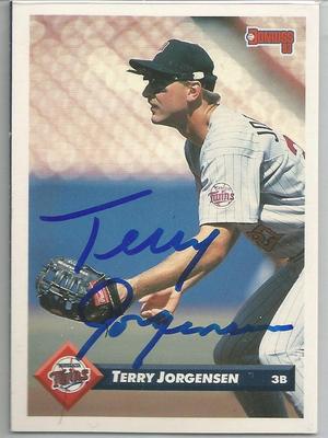 Minnesota Twins TERRY JORGENSEN autographed 1993 Donruss | eBay