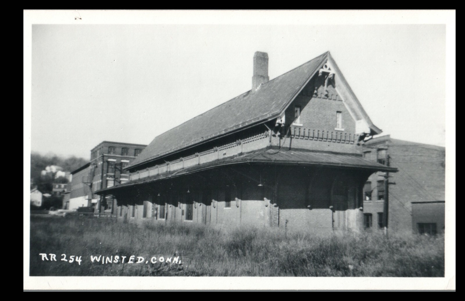 RAIL ROAD RR DEPOT TRAIN STATION WINSTED CT. RPPC PHOTO POSTCARD | eBay