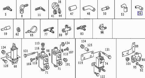 Mercedes Vacuum Hose Pipe Line Elbow 90º Angle Joint A1170780781 New ...