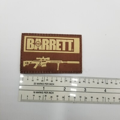 Barrett Patch Tactical Military Morale Hook Loop Back Sniper Rifle Gun ...