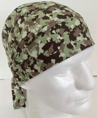 Camouflage Biker Do Rag Medical Scrub Cap Chef Hat Fitted Bandanna ...