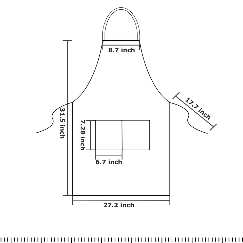 Women Men Waterproof Kitchen Bib Aprons Dress Chef BBQ Cooking Baking ...