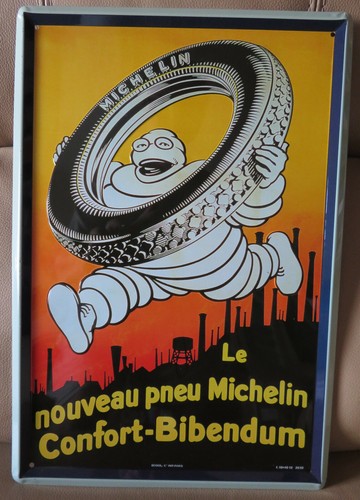 Plate Metal The New Tire Michelin Comfort Bibendum Reproduction | eBay