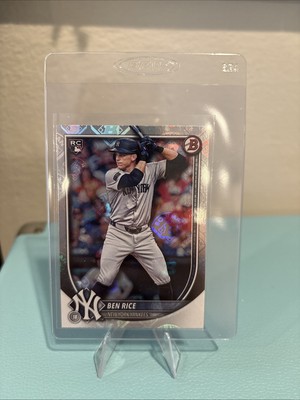 2025 Bowman Retro Logo Foil Ben Rice (RC) #85 SSP CASE HIT New York ...