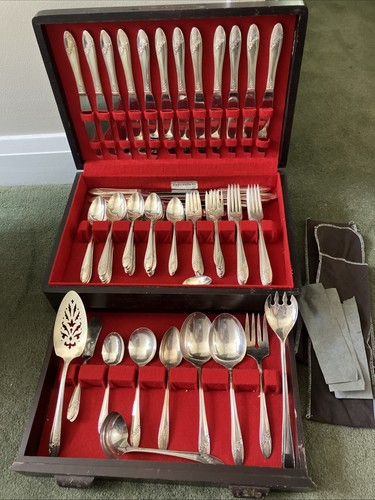 112 PC Box Set Onedia COMMUNITY TUDOR PLATED STAINLESS FLATWARE Vintage ...