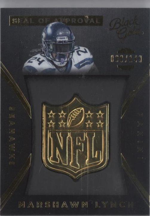 2015 Panini Black Gold - Nfl Seal of Approval Marshawn Lynch #SOA-41 / ...