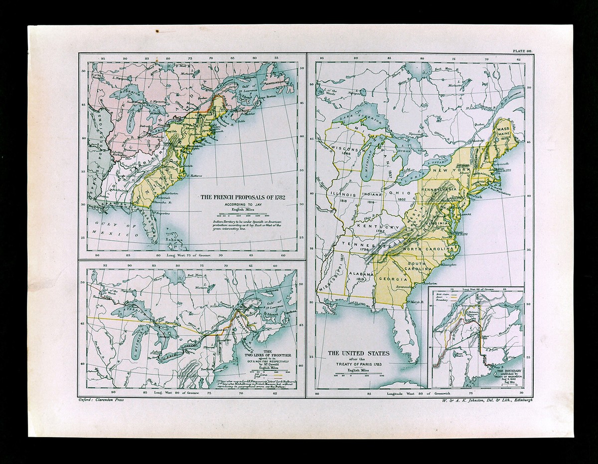 Labeled Map United States In 1816 Detail Map Of The United States Of