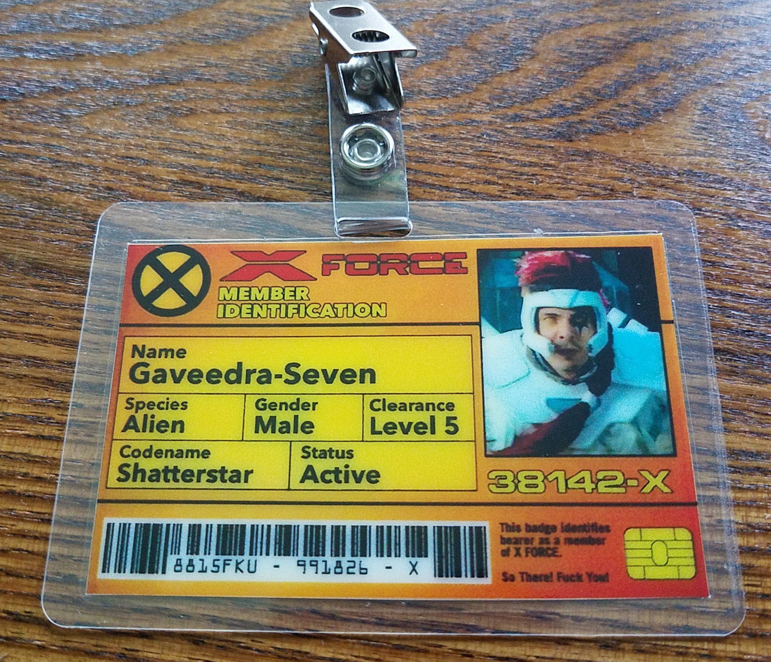 Deadpool 2 ID Badge-X-Force Shatterstar Gaveedra-Seven cosplay prop ...