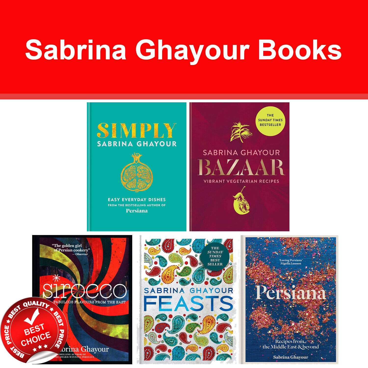 Sabrina Ghayour Recipes Book Persiana, Feasts, Sirocco, Bazaar, Simply ...
