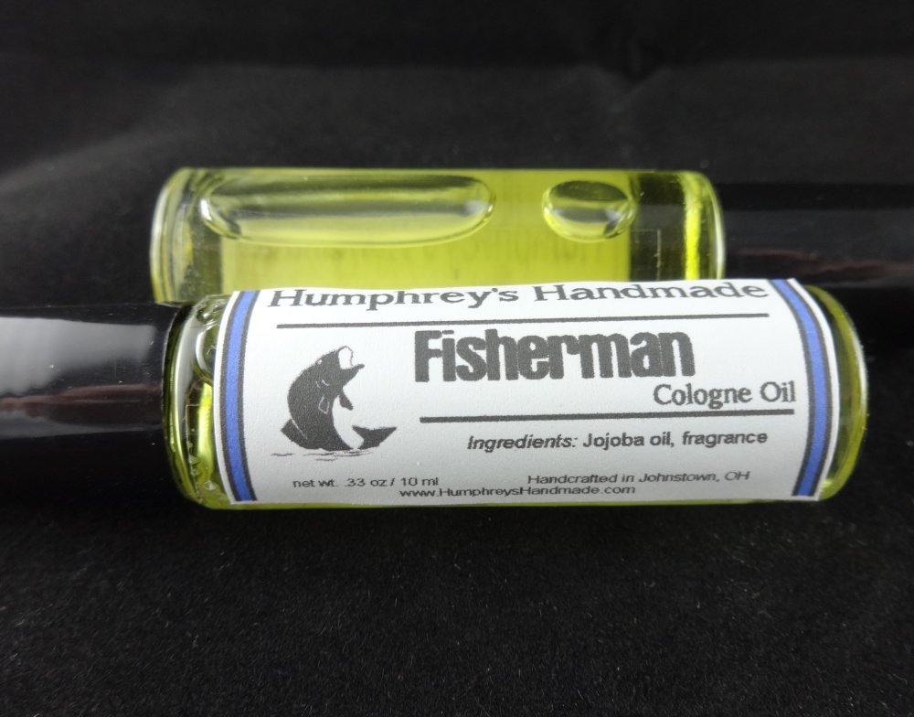 FISHERMAN Men's Cologne, Anise Essential Oil Jojoba Roll On Scent Black ...