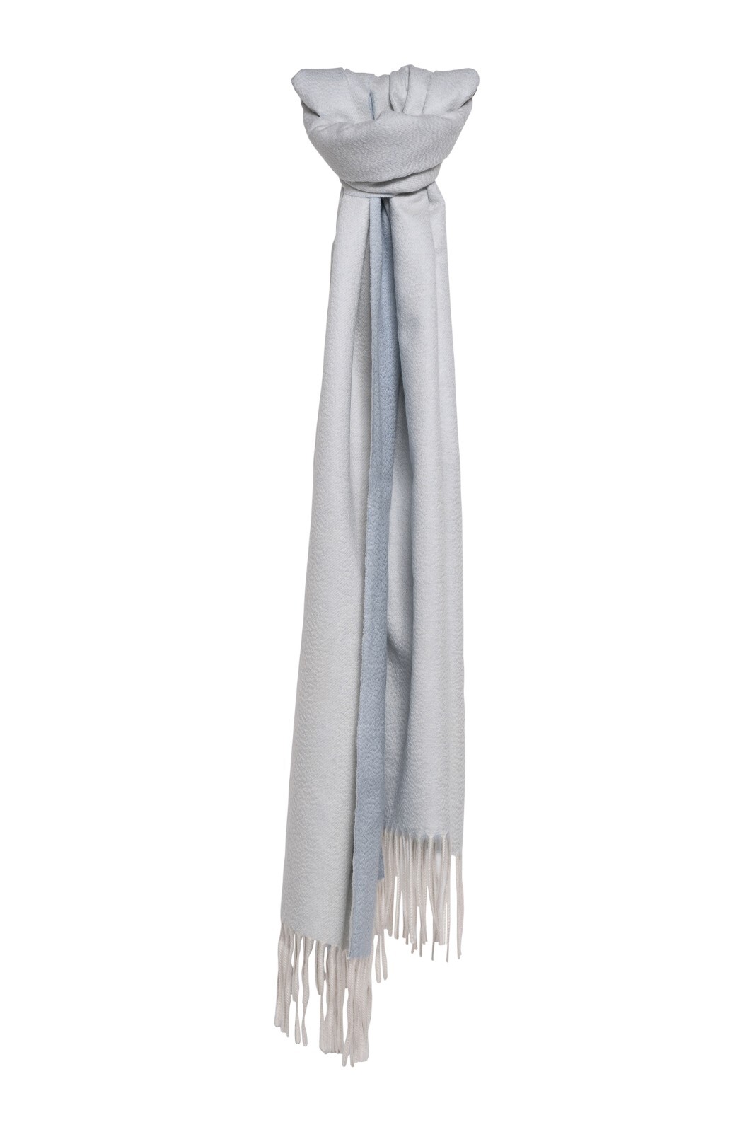1200$ UMBERTO BILANCIONI Stole Scarf Sky Blue 100% Double Cashmere Made ...