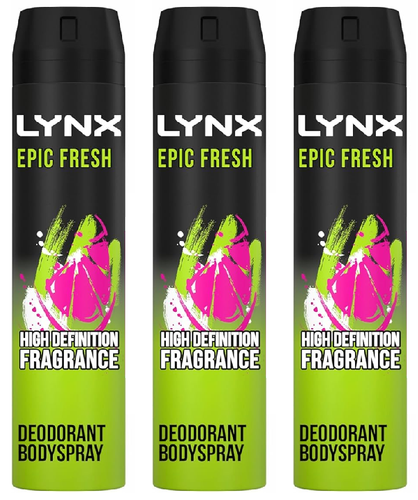Lynx 48 hrs Deodorant Body Spray 200ml - Epic Fresh x3/6 Pack | eBay UK